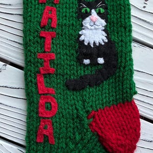 Custom Long-haired Cat Christmas Stocking, Personalized Pet Gift - Etsy