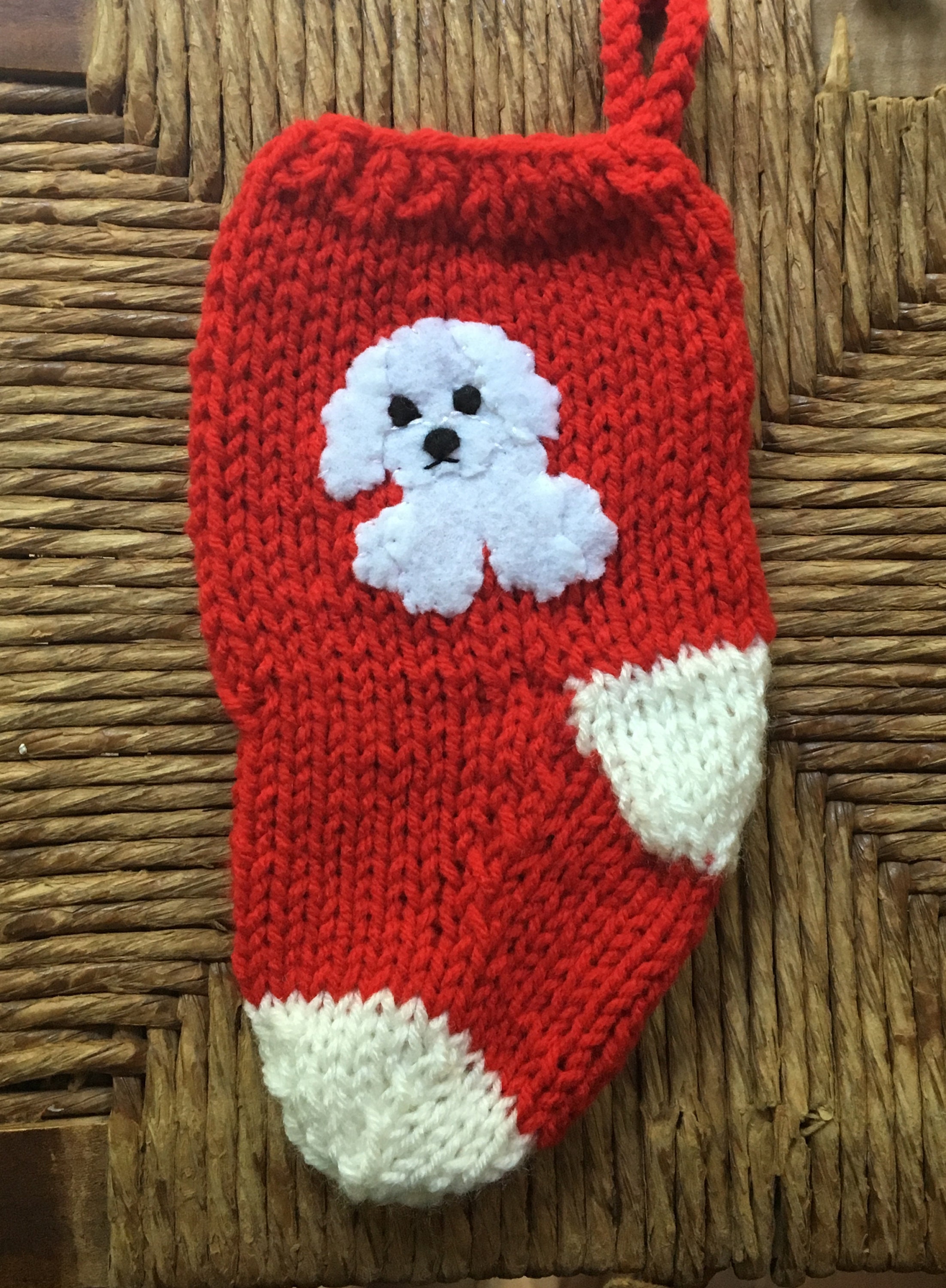 Little White Dog Stocking Made to Order Christmas Stocking | Etsy