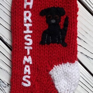 Black Lab Dog Stocking, Custom Christmas Stocking for Black Labrador ...