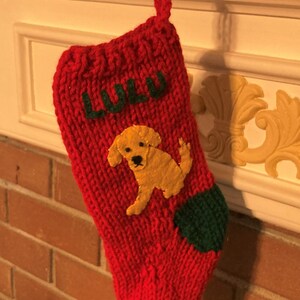 Golden Retriever Stocking, Custom Christmas Stocking for Golden ...