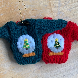 Custom Snow Globe Ornament, Tiny Christmas Sweater Ornament W Snowglobe ...