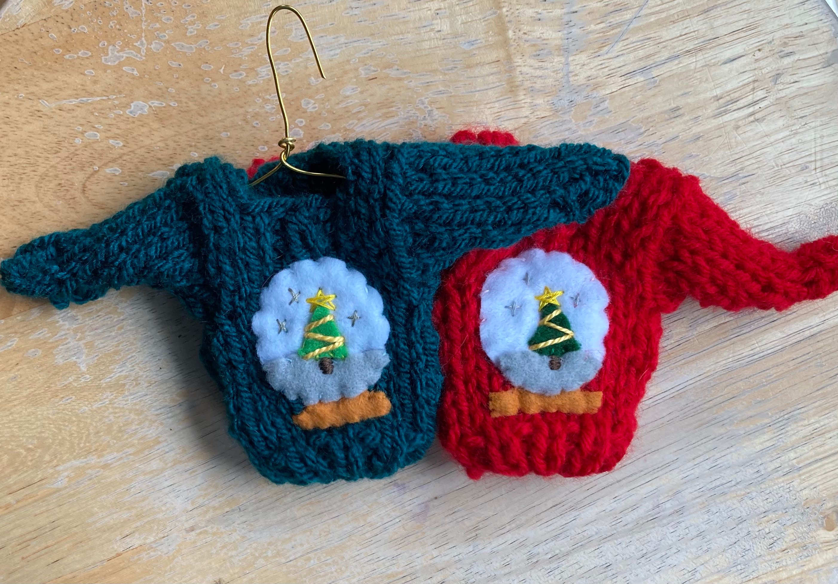 Custom Snow Globe Ornament, Tiny Christmas Sweater Ornament W Snowglobe ...