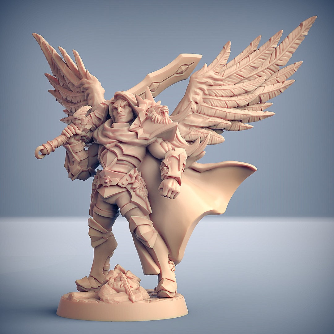 Celestial Fighter With Mount Dnd Miniature Dungeons and Dragons, D&D, D ...