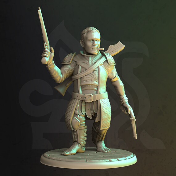 Gunslinger Halfling / Human Dnd Miniature Dungeons and - Etsy