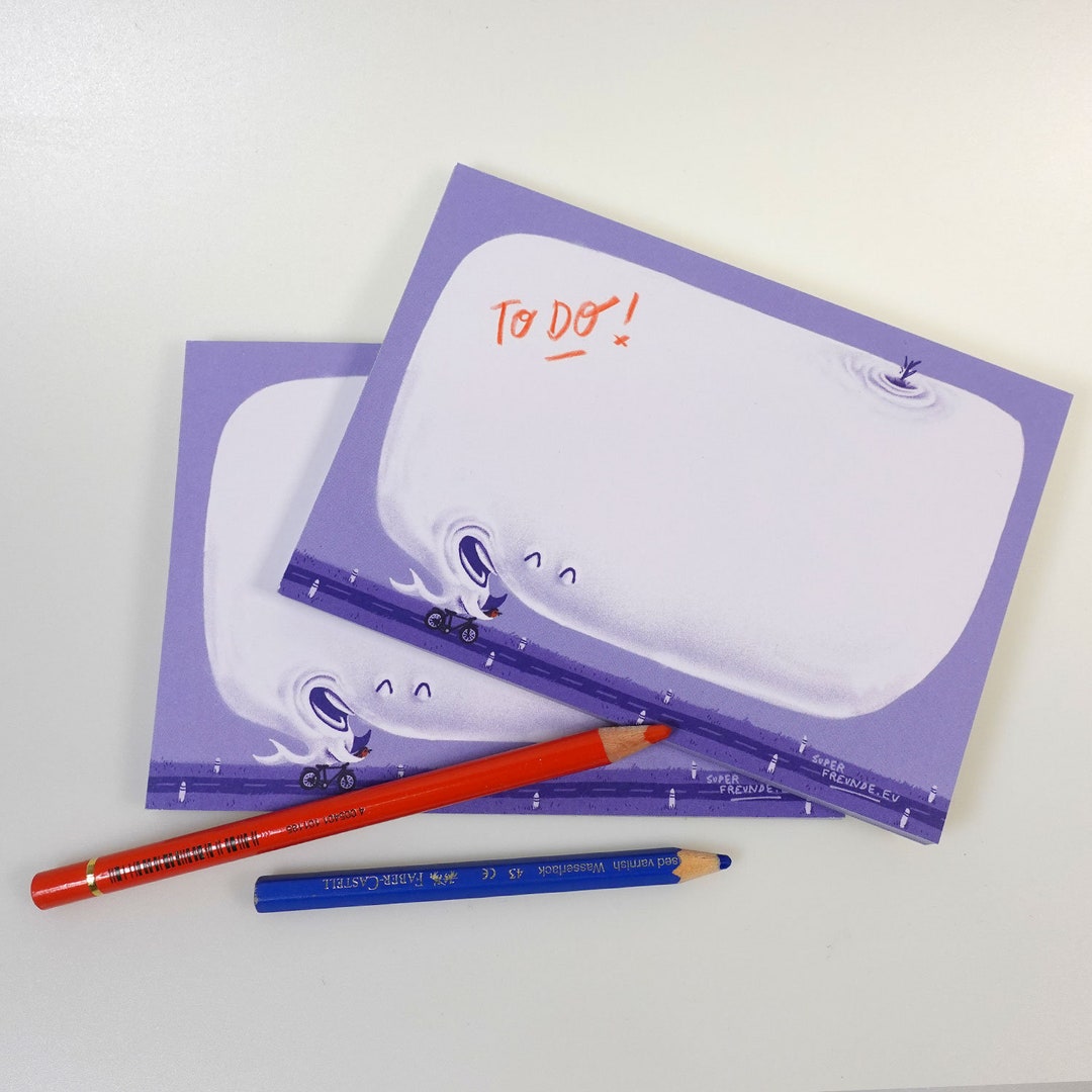 Notepad Bike Tour With Whale - Etsy