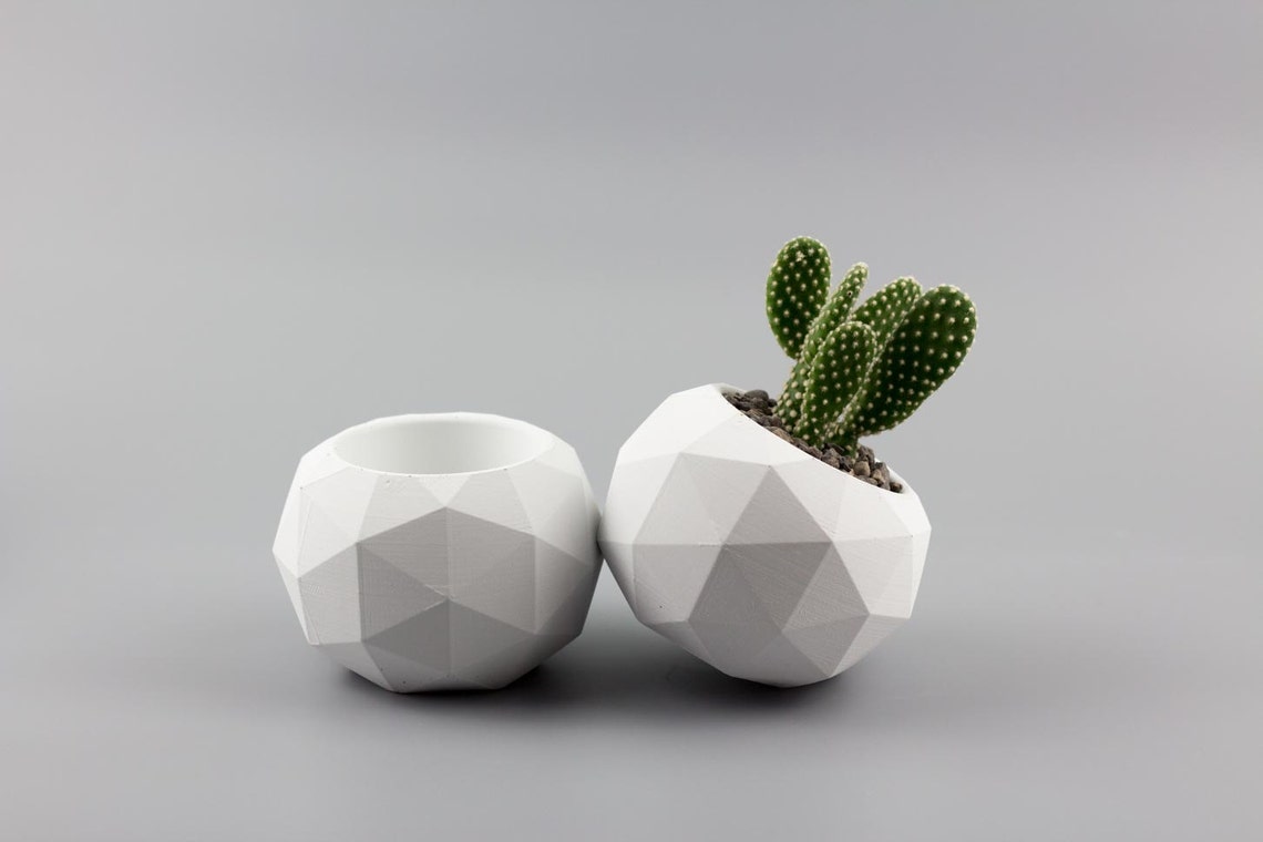 Geometric Concrete Planter Concrete Planter Planter - Etsy