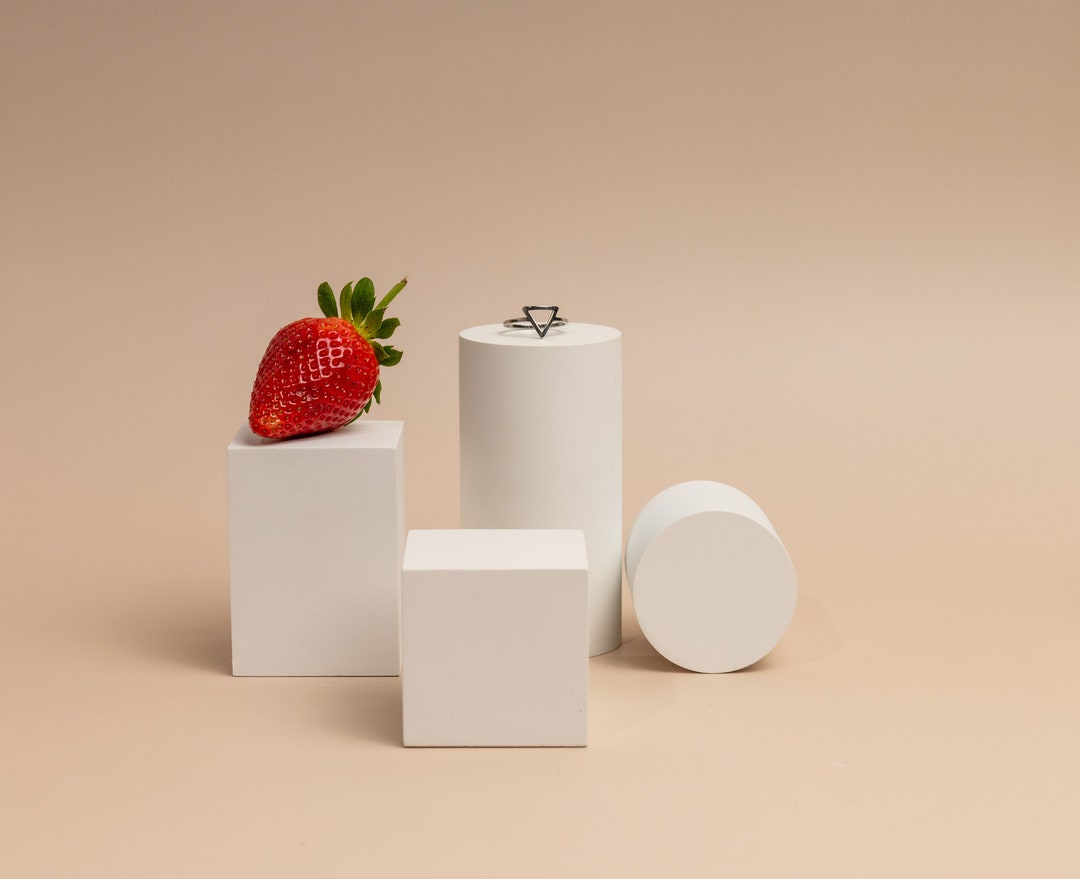 Concrete Cylinder, Concrete Block, Display Stand, Set of Props, Minimal ...