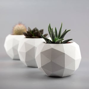 Modern Geometric Concrete Planters - Etsy