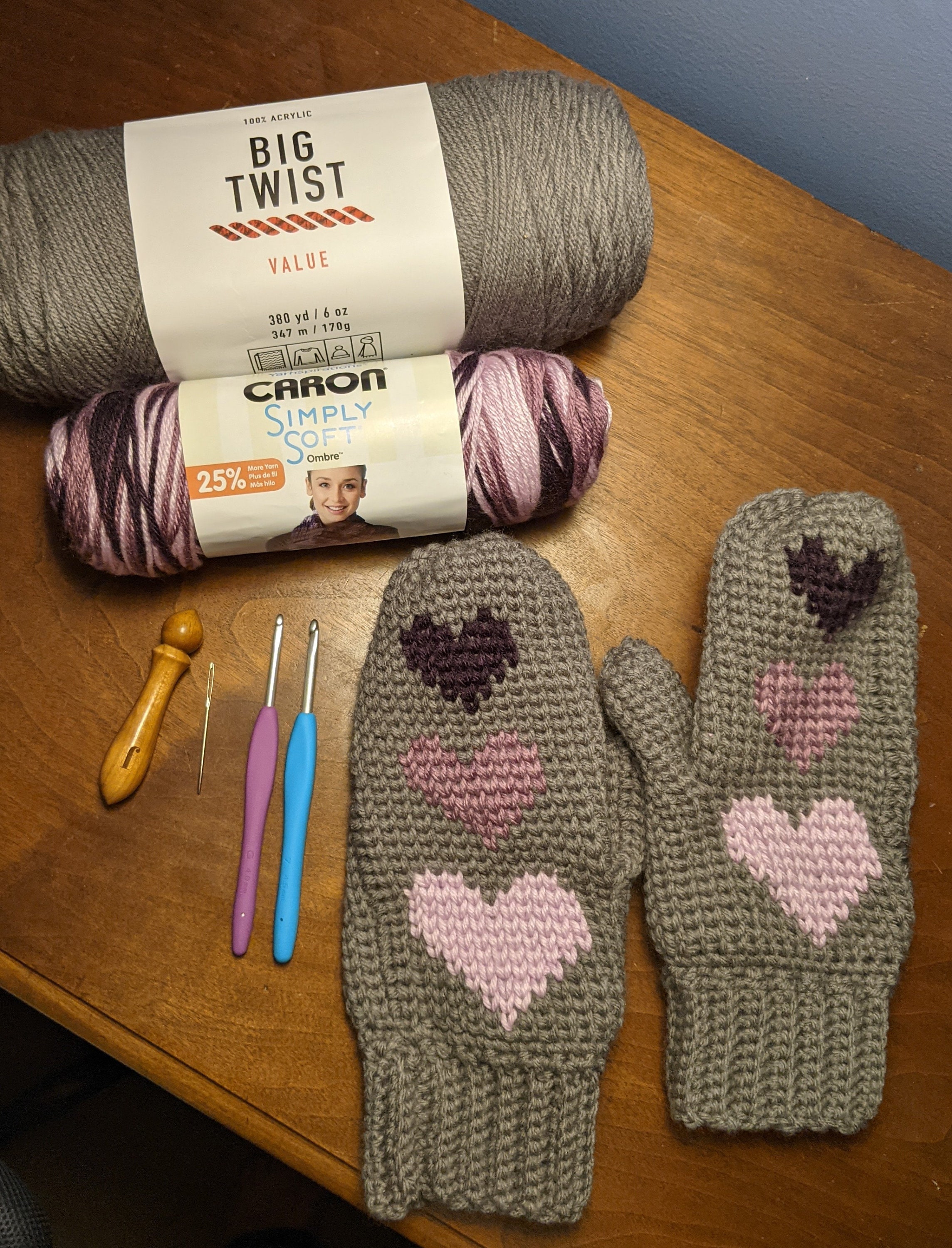 Sweetheart Mittens PATTERN ONLY - Etsy