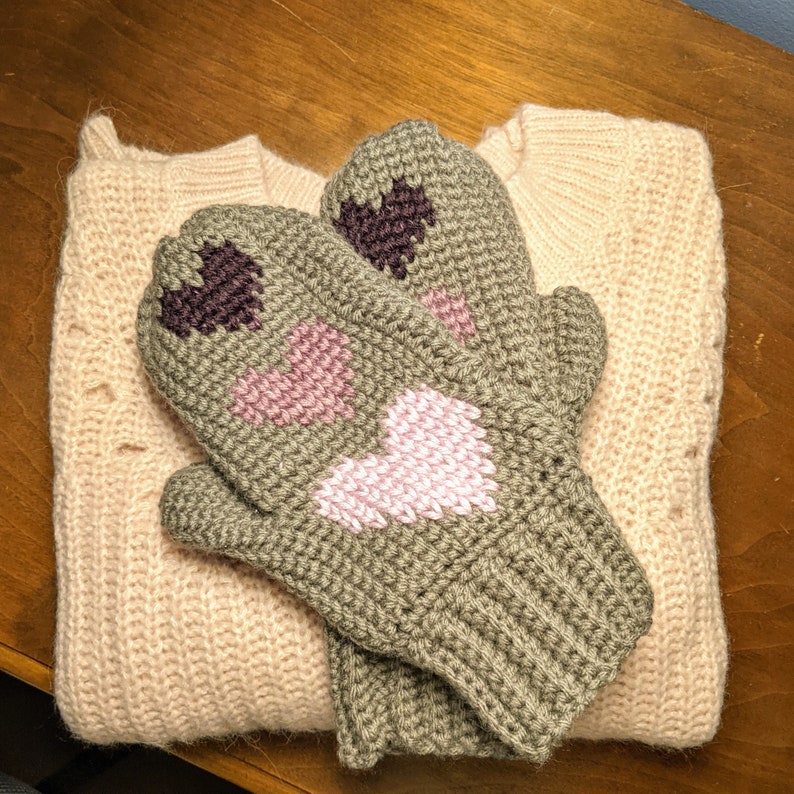 Sweetheart Mittens PATTERN ONLY - Etsy