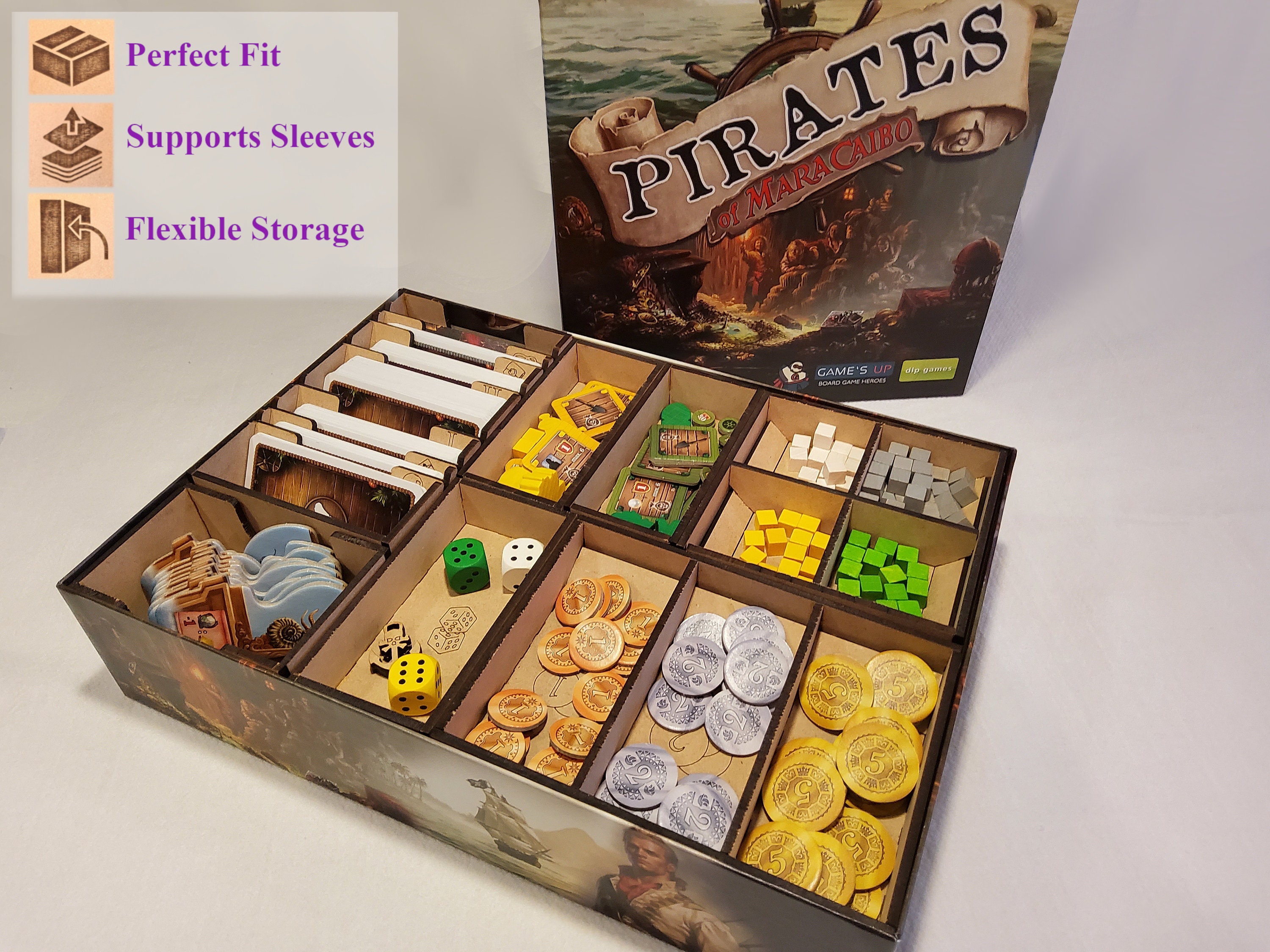 Pirates of Maracaibo Wood Insert Organizer for Board Game - Etsy