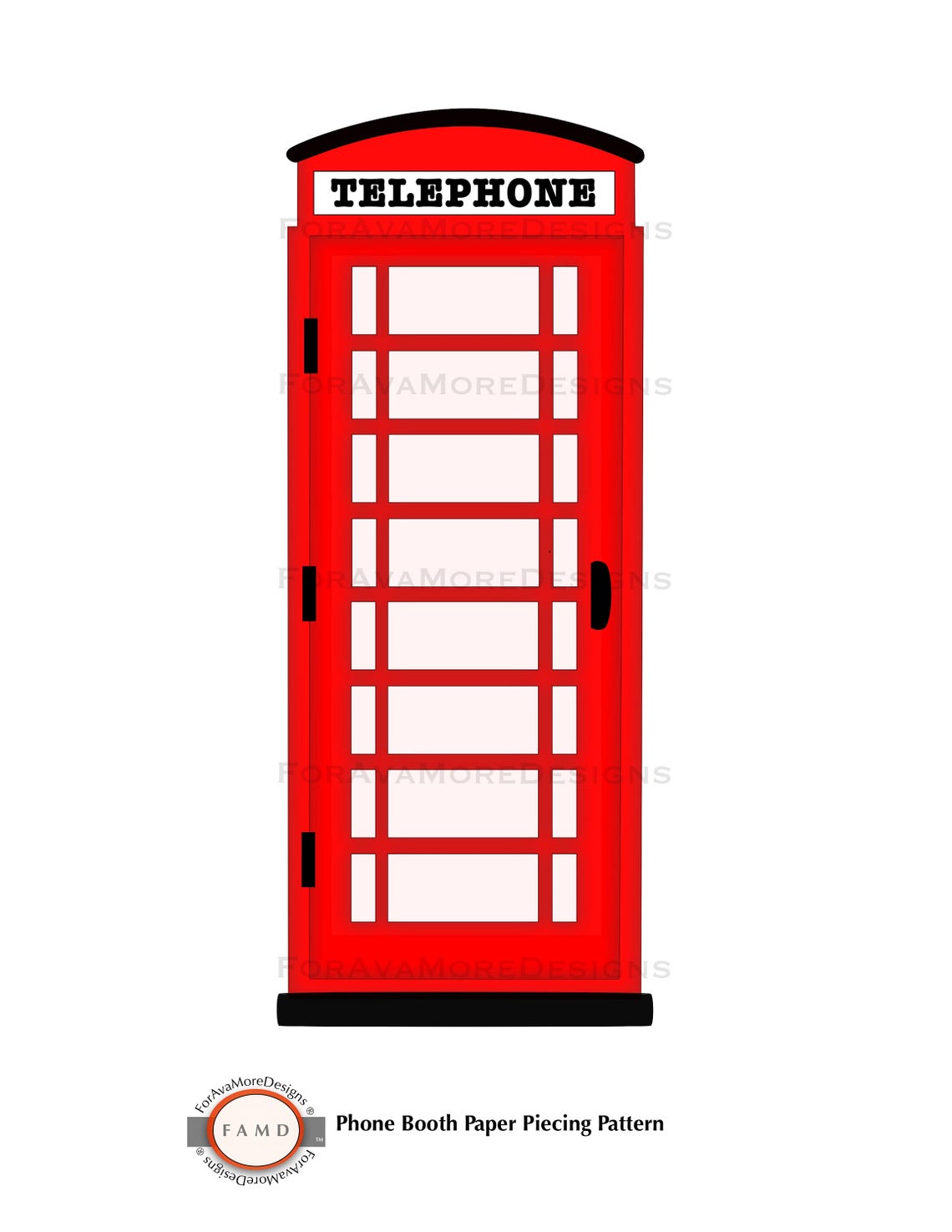 Phone Booth Paper Piecing SVG Digital Die Cut Pattern Set for - Etsy