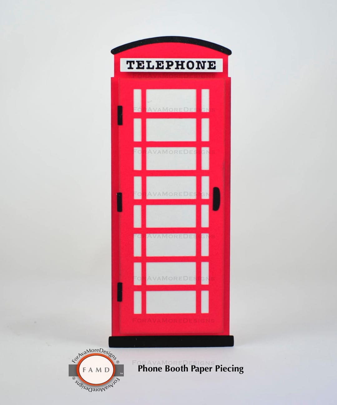 Phone Booth Paper Piecing SVG Digital Die Cut Pattern Set for Card ...