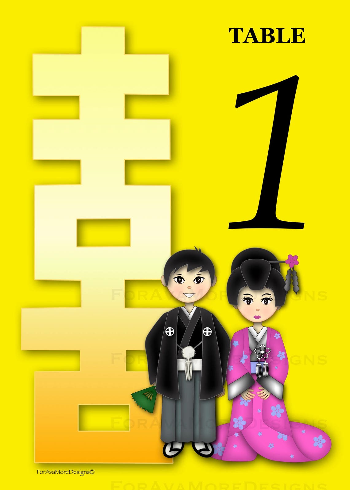 한복 Hanbok Korean Wedding Reception Table Number Cards | Etsy