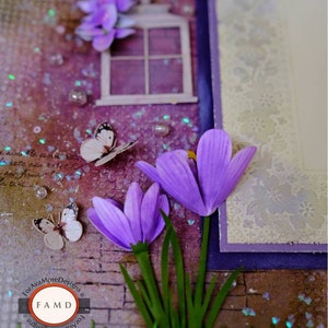 2D 3D Crocus Flower SVG Digital Die Cut Paper Piecing Pattern for Card ...