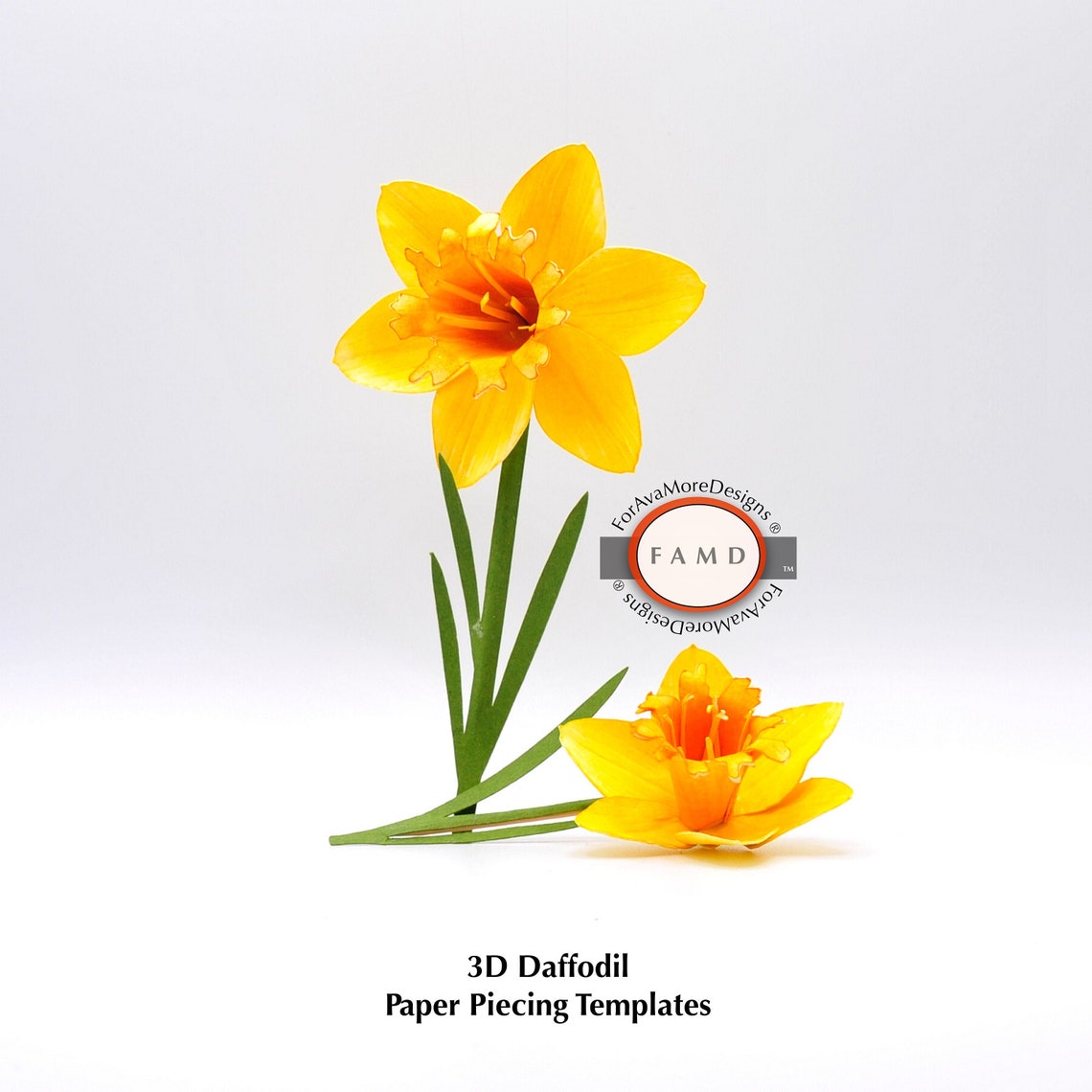 3D Daffodil Flower SVG Digital Die Cut Paper Piecing Templates for ...
