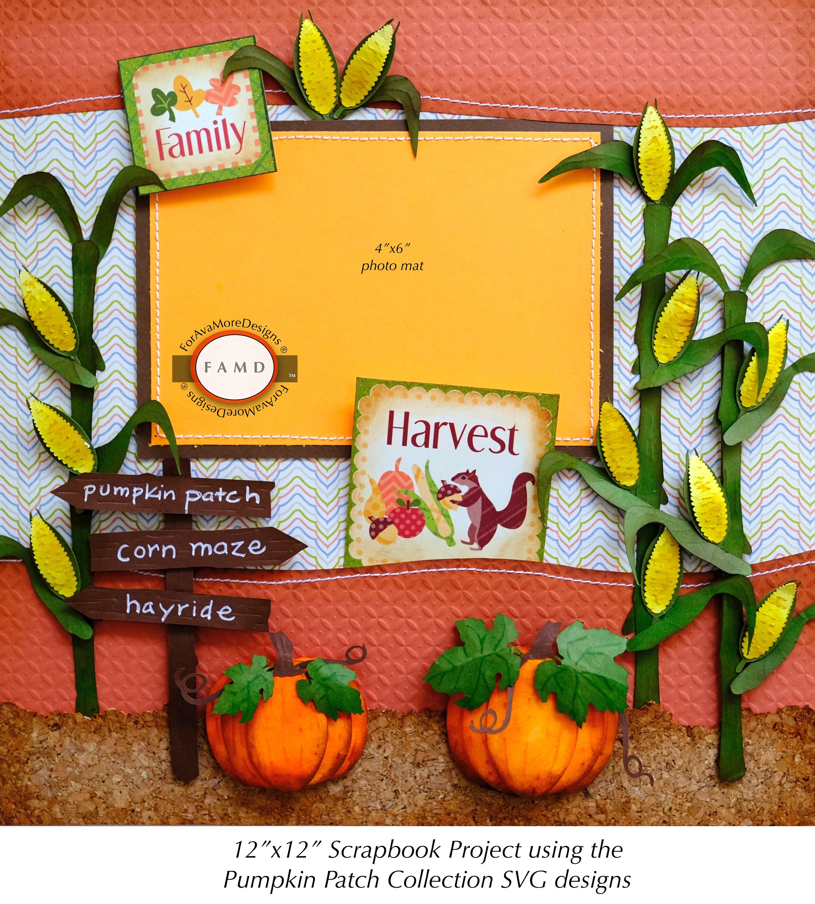 2D Pumpkin Patch Collection SVG Digital Die Cut Paper Piecing Templates ...