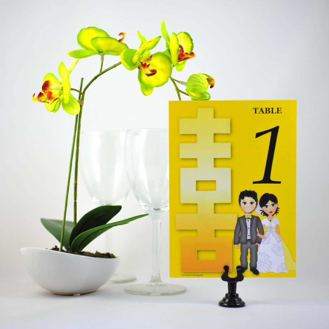 한복 Hanbok Korean Wedding Reception Table Number Cards | Etsy