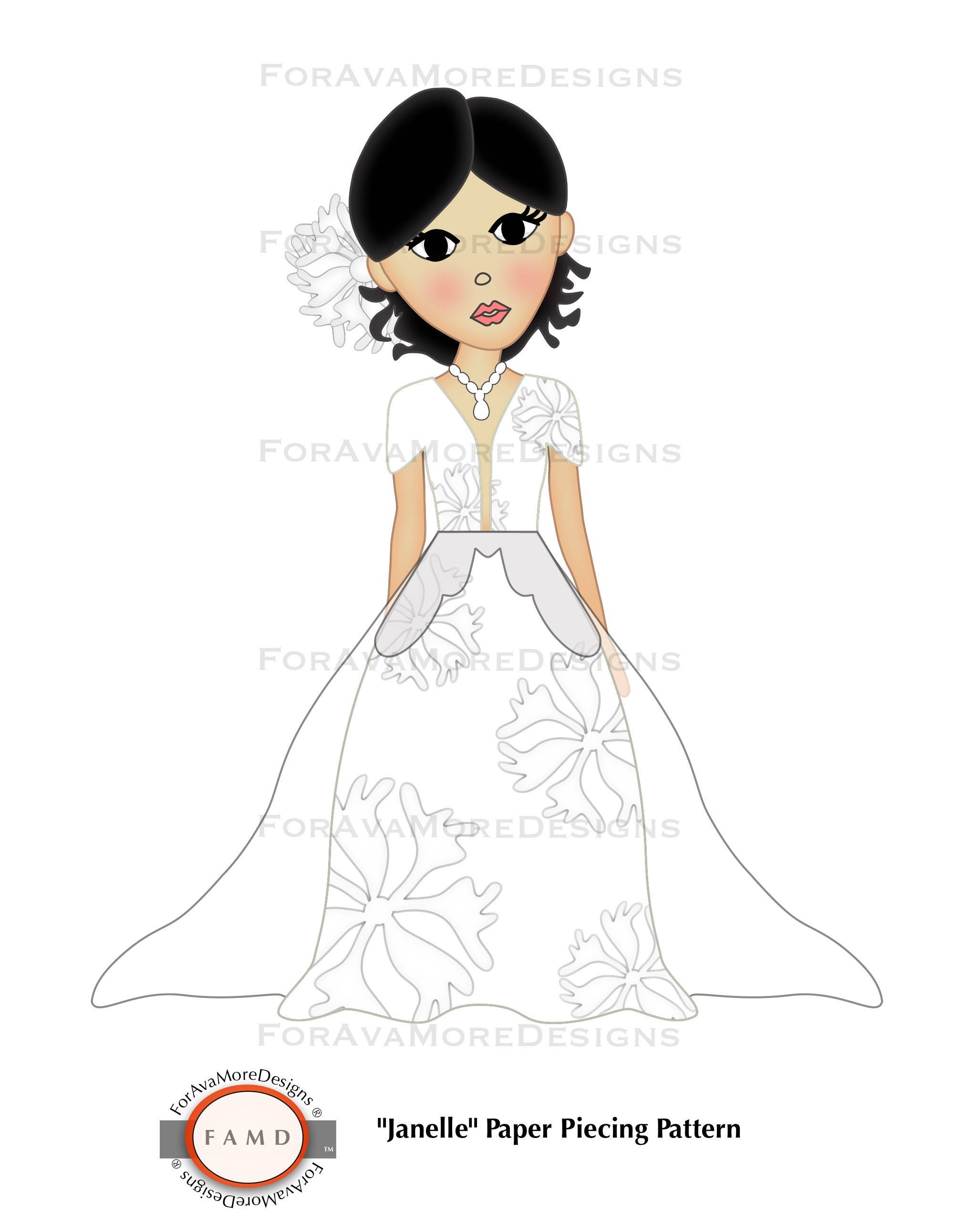 Janelle Wedding Prom Quinceanera Paper Piecing SVG Digital Die - Etsy