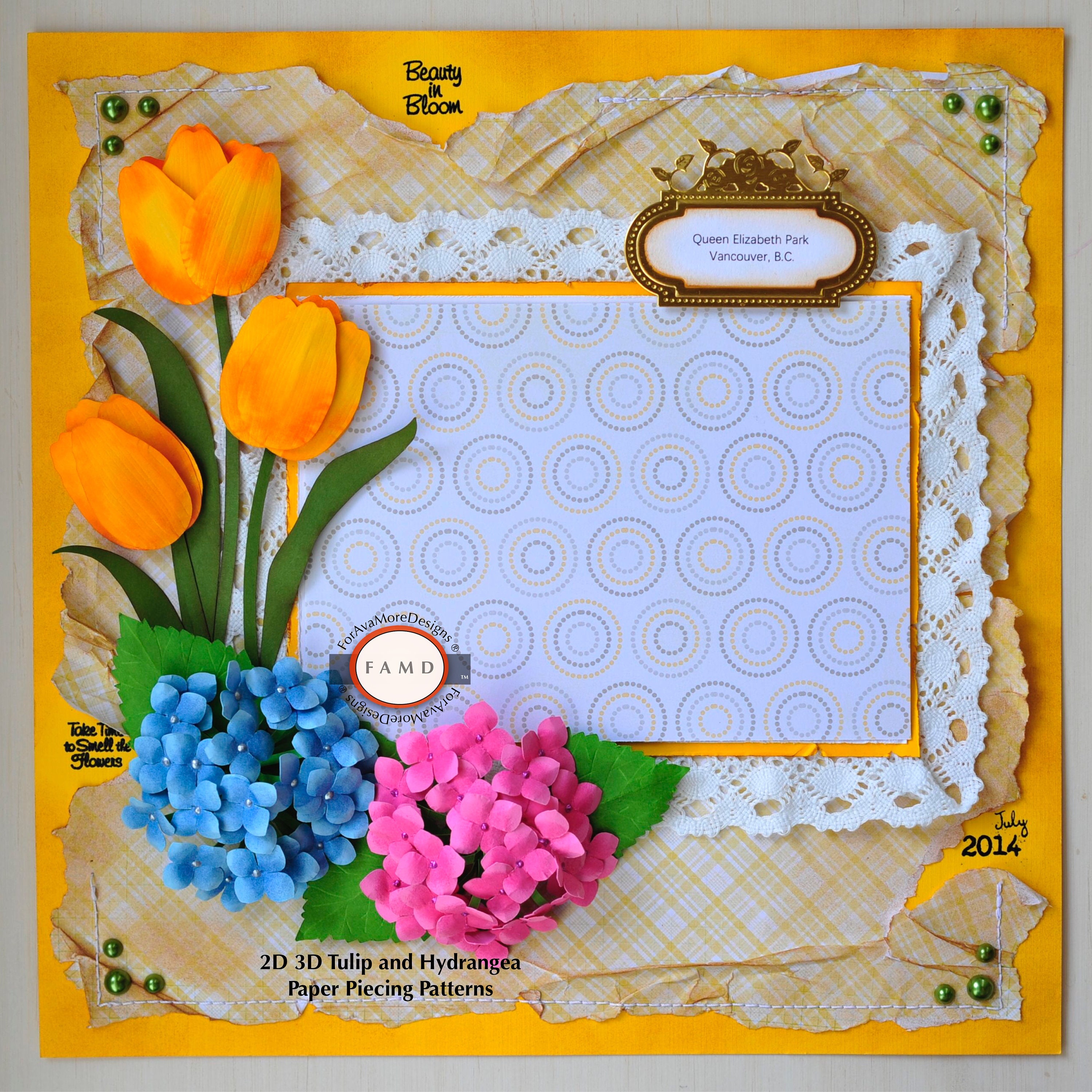 2D Tulip Flower SVG Template for Cricut and Cameo Cutting - Etsy