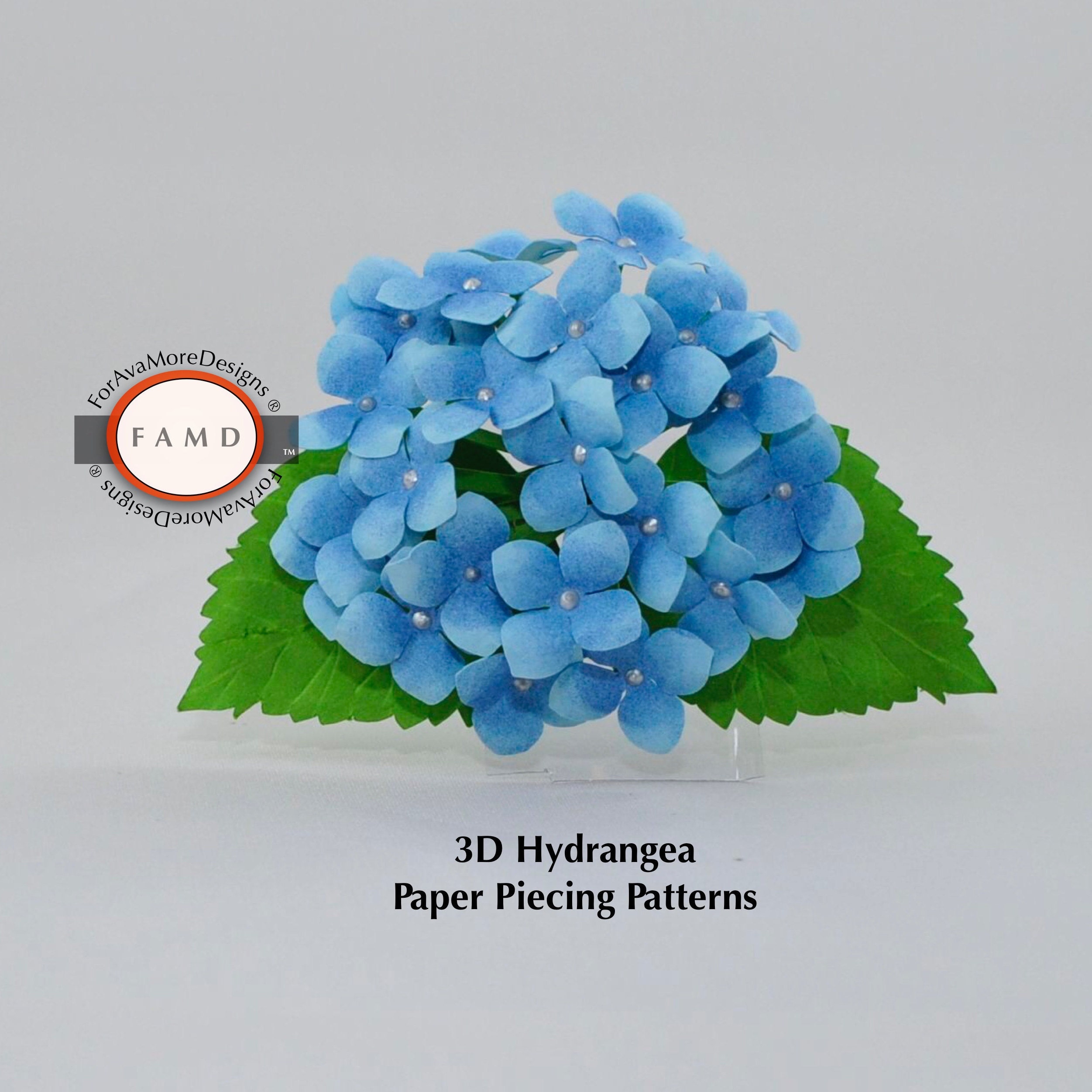 2D 3D Hydrangea Flower SVG Digital Die Cut Paper Piecing - Etsy