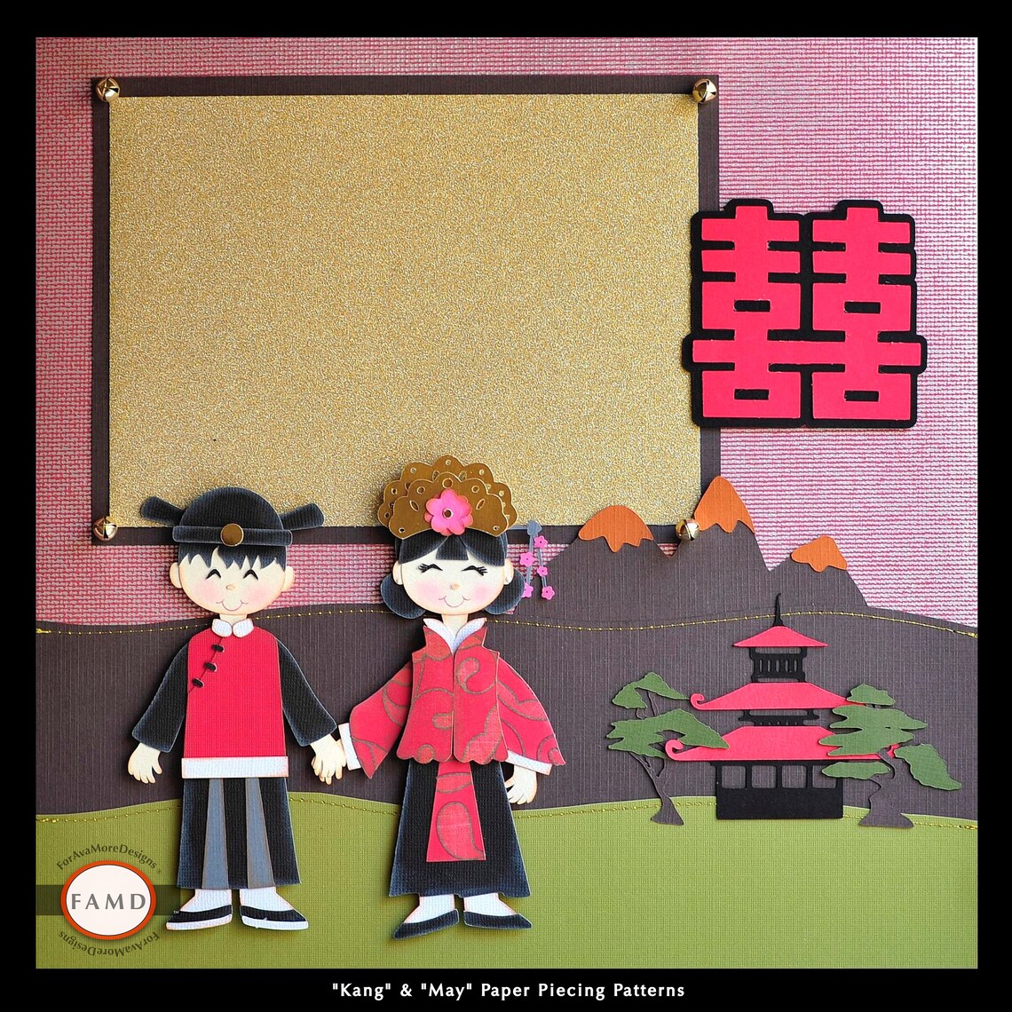 Chinese Traditional Wedding Paper Dolls SVG Digital Die Cut - Etsy