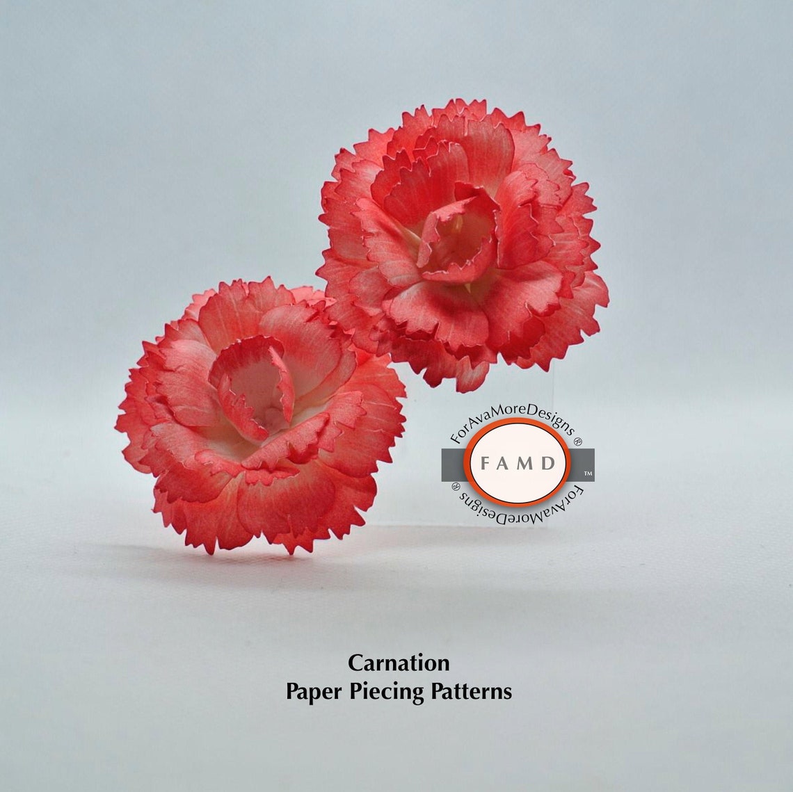 3D Carnation Flower SVG Digital Die Cut Paper Piecing Pattern - Etsy