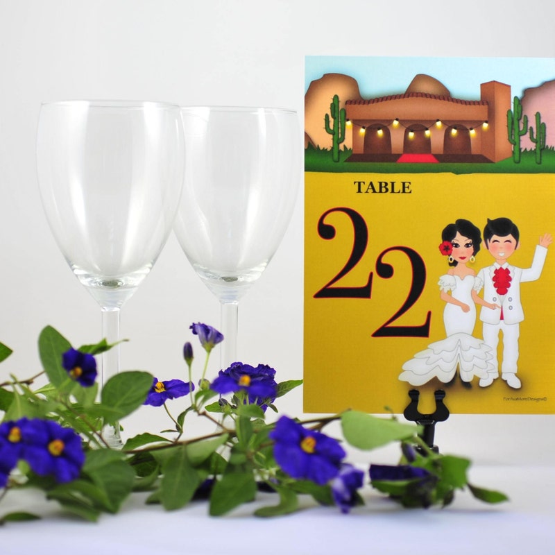 Spanish Table Number - Etsy