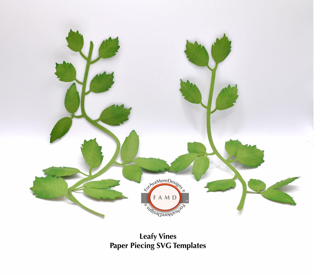 Leafy Vines SVG Digital Die Cut Paper Piecing Patterns for Cards ...