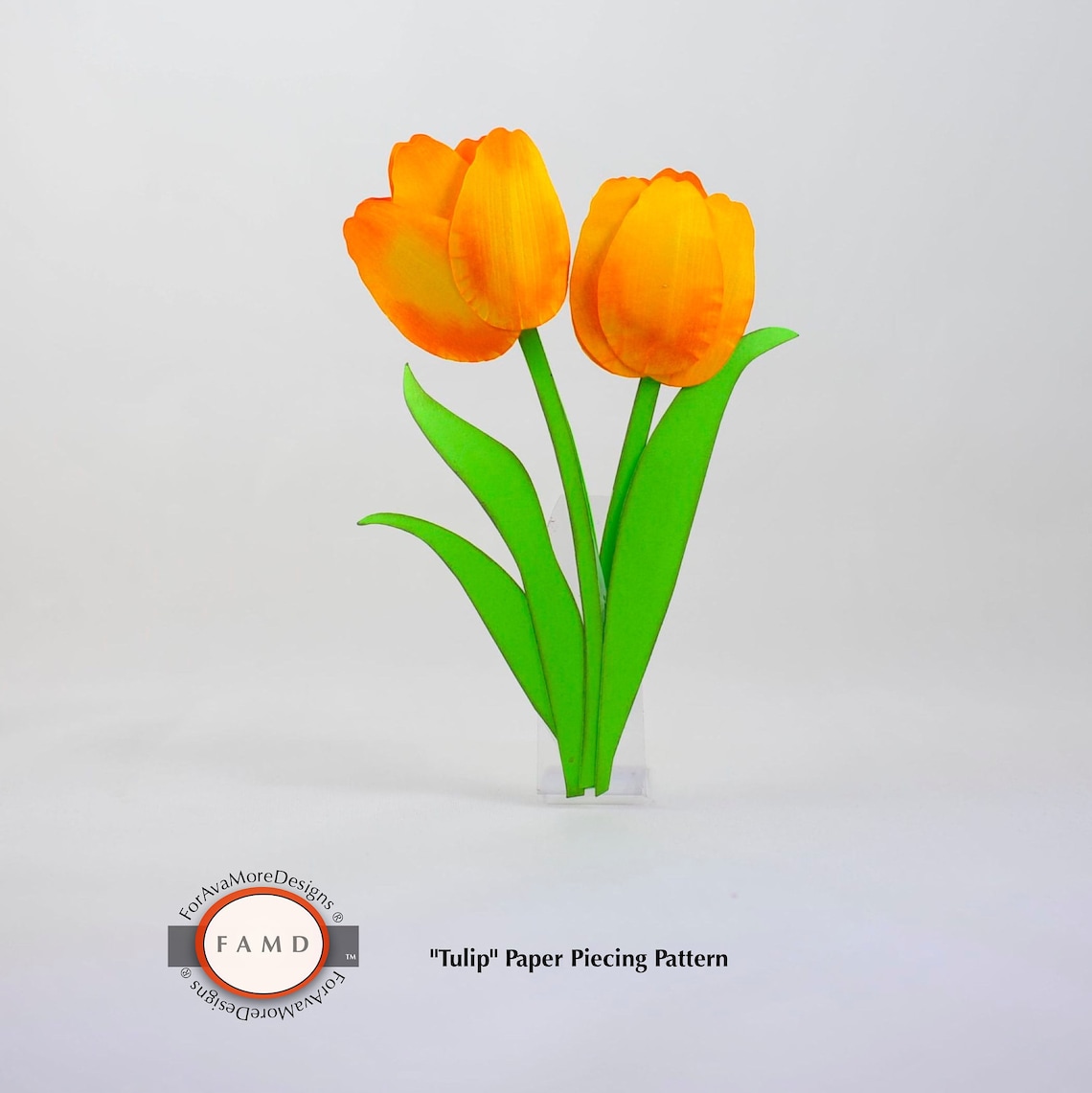 2D Tulip Flower SVG Template for Cricut and Cameo Cutting - Etsy