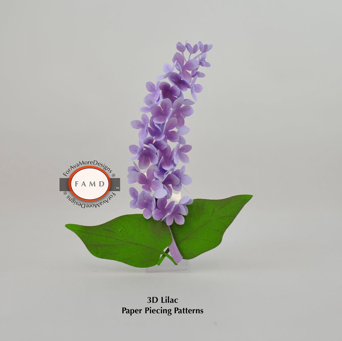 2D Lilac Flowers SVG Digital Die Cut Paper Piecing Pattern for Card ...