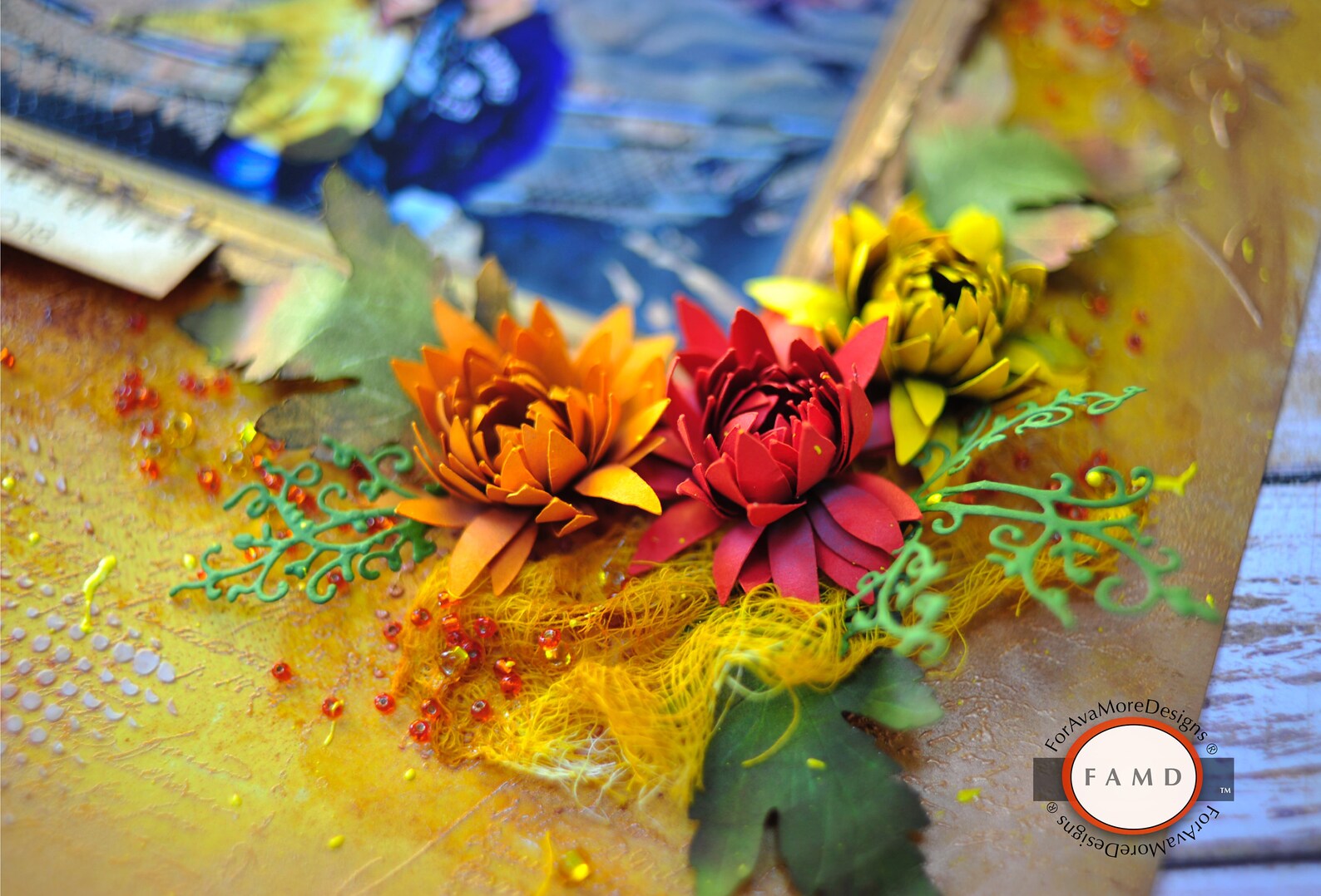 3D Mums Flower SVG Digital Die Cut Paper Piecing Patterns for Cricut ...