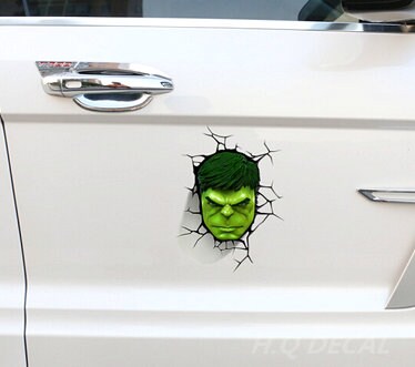 Green Hulk Car Decal Vinyl Car Decal Car Sticker Laptop Stickers Car ...