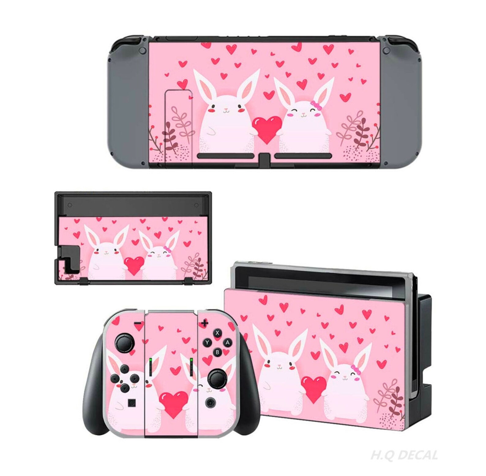 Rabbit Nintendo Switch Skin Pink Nintendo Switch Stickers - Etsy