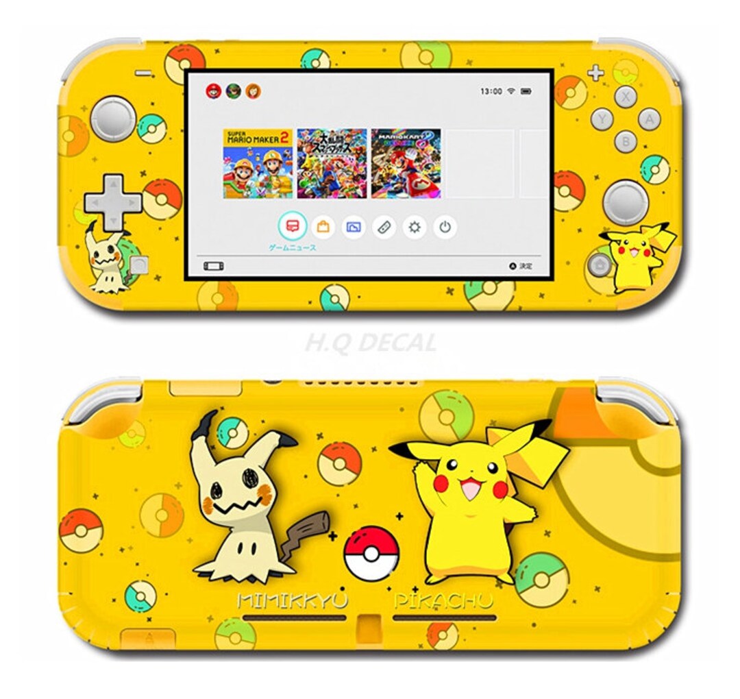 Cute Pokemon Nintendo Switch Lite Skins, Full Wrap Vinyl Skin for ...