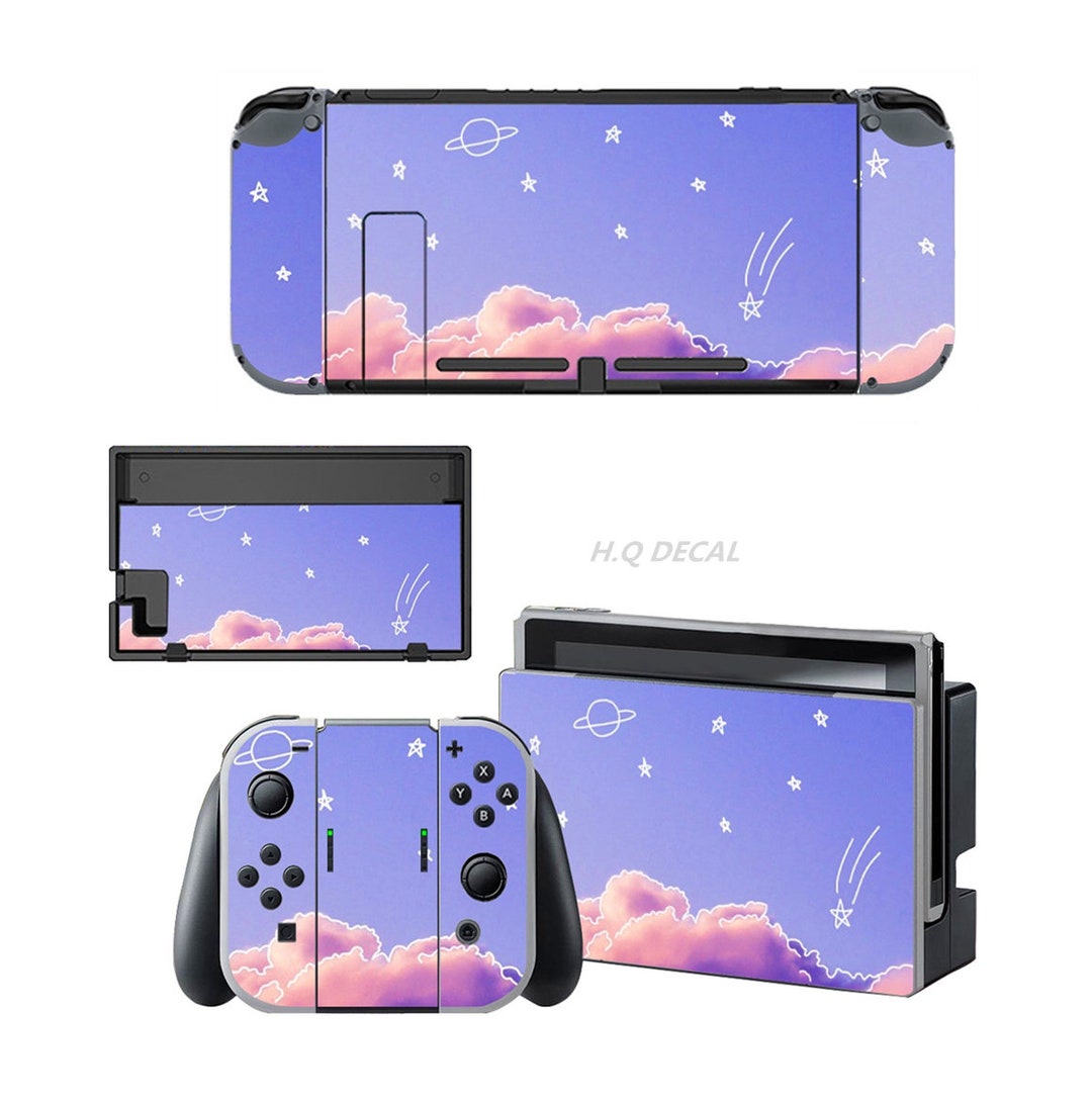 Purple Cloud Nintendo Switch Skin, Nintendo Switch Stickers, Nintendo ...