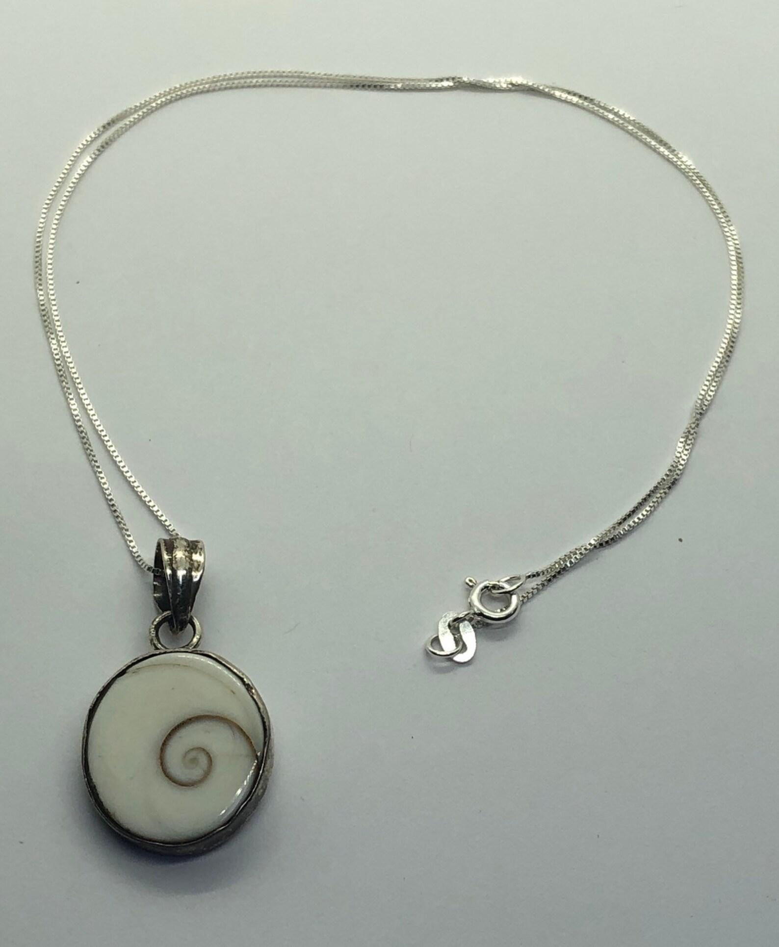 Silver Shell Necklace 20 L - Etsy