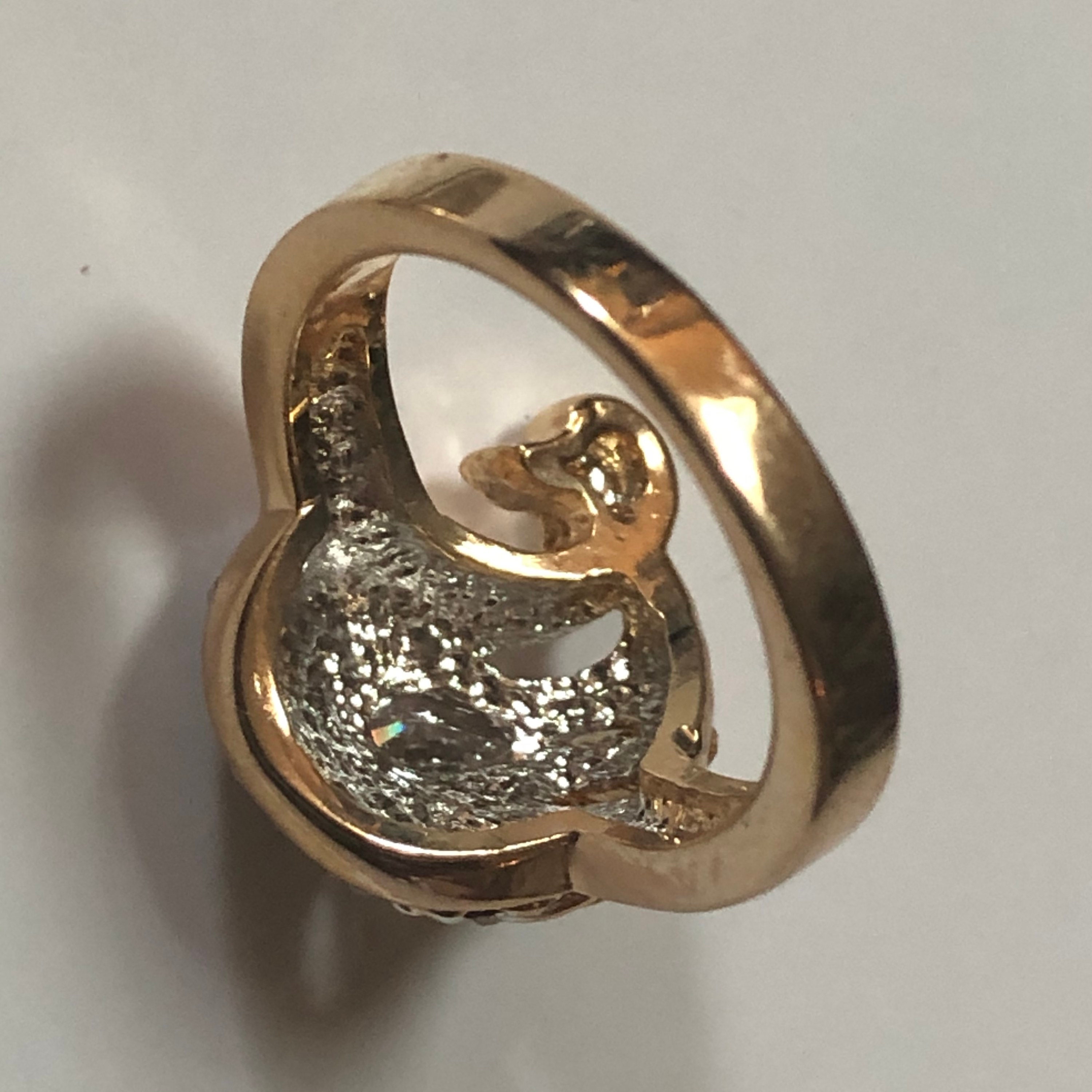 Beautiful Crystal Swan Ring Swan Ring Size 6 Costume Jewelry - Etsy