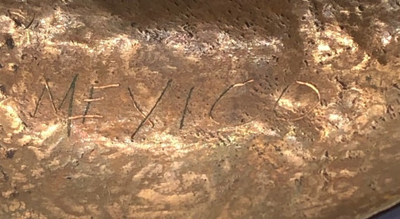 Mexican Copper & Brass Aztec Warrior Face Mask Neckla… - Gem