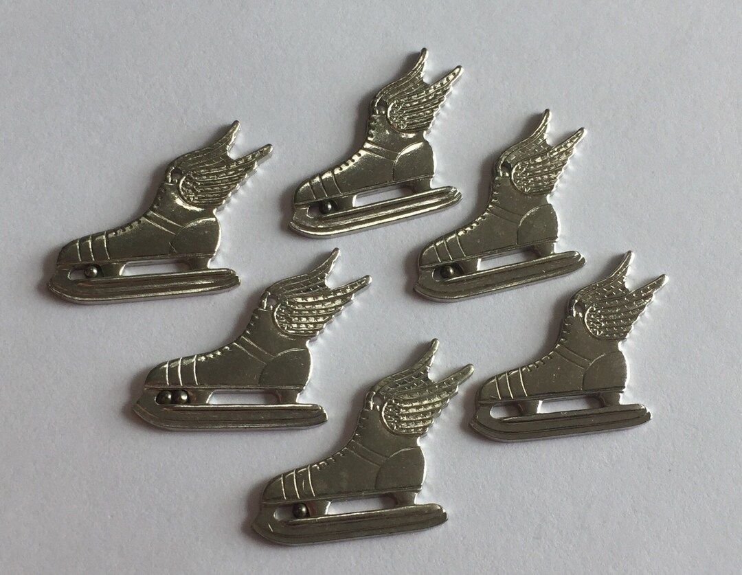 Ice Skating Pins, Skating Jewelry, Ice Skating Pendants, Lot of 6 ...