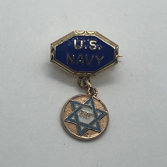 US NAVY Jewish Pin Vintage Jewish WWII Sweetheart Lapel Pin - Etsy