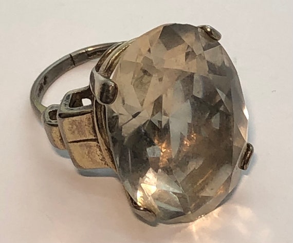 Quartz Sterling Silver Ring, Sterling Silver Large Qu… - Gem