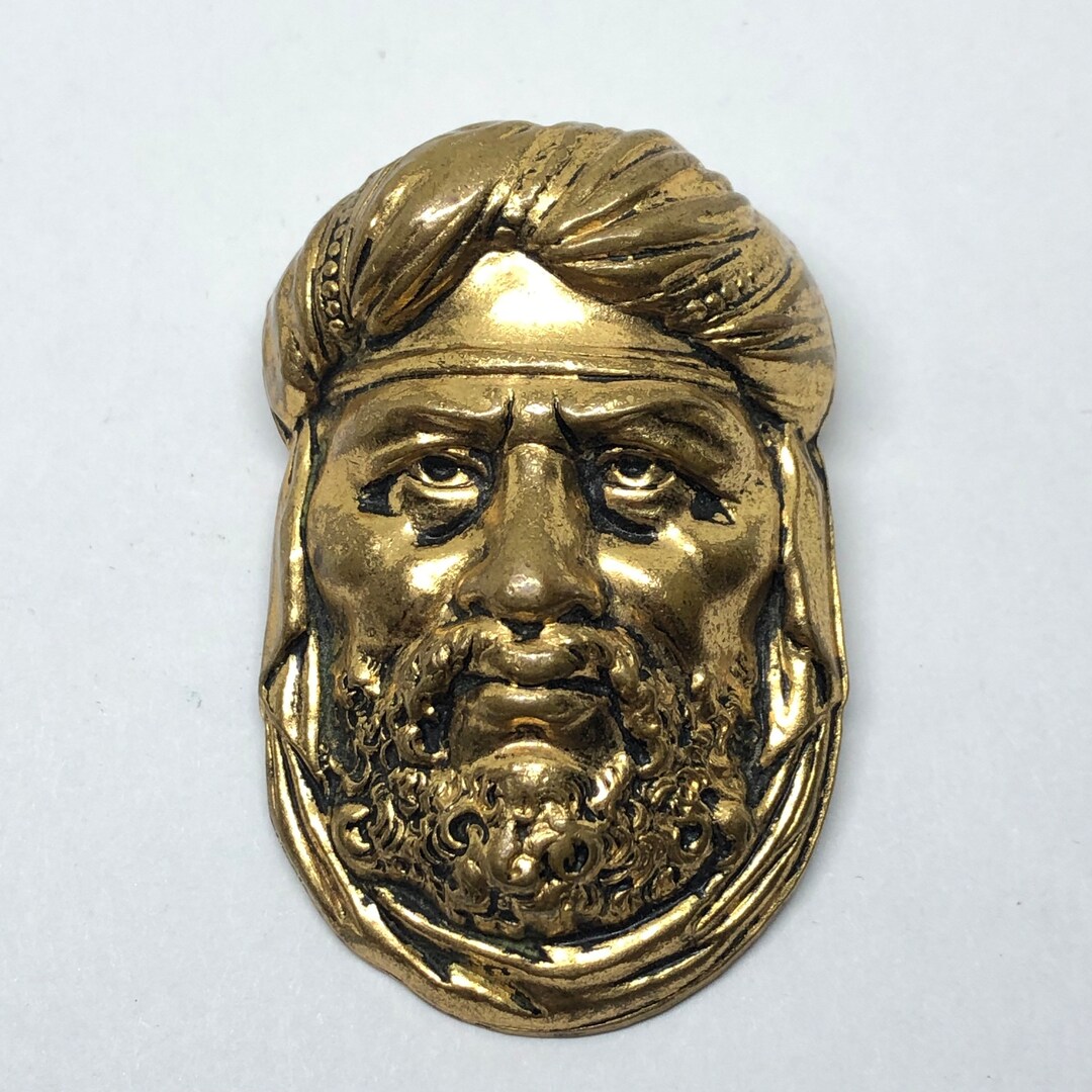 Vintage Joseff of Hollywood Man in A Turban Brooch, Swami Mystic Brooch ...