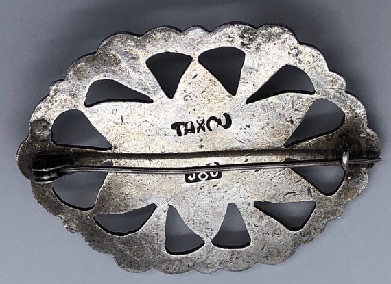 TAXCO Sterling Silver Concho Brooch, Mexico Signed Ta… - Gem