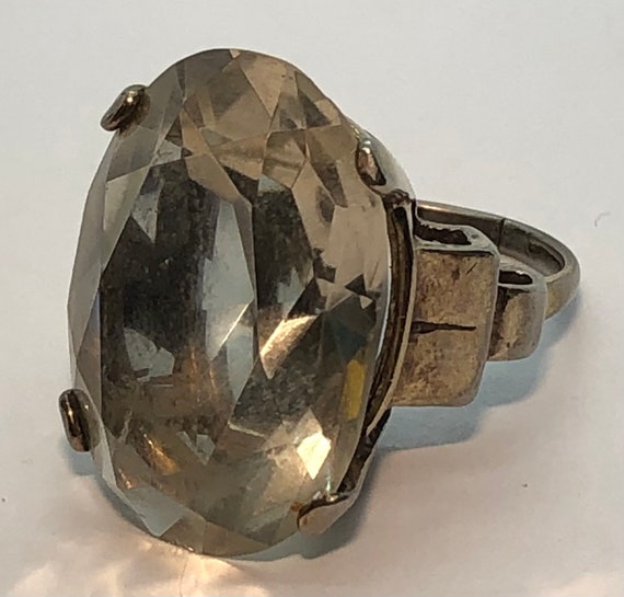 Quartz Sterling Silver Ring, Sterling Silver Large Qu… - Gem