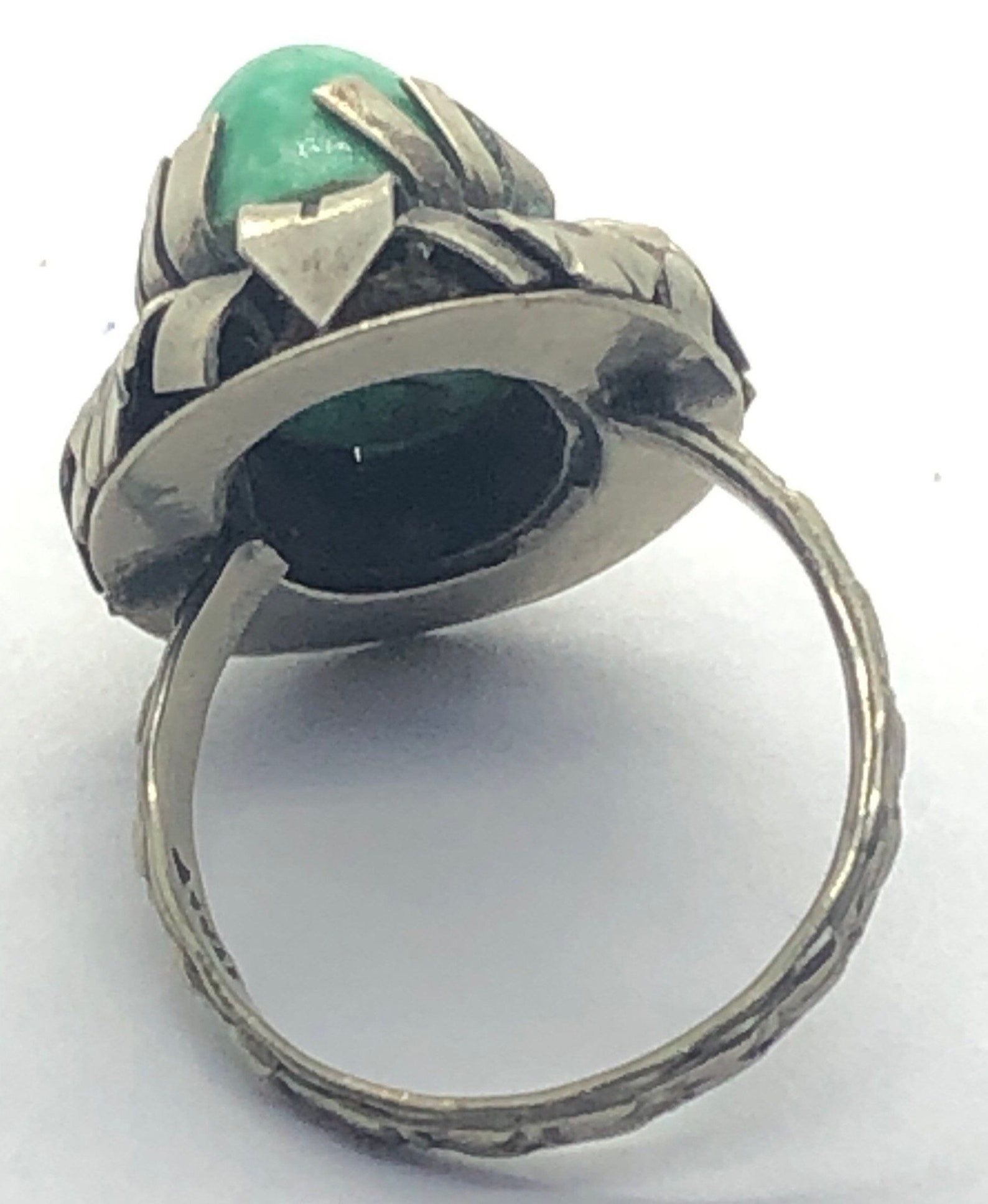 Stunning Silver Ring Signed Italy With A Green Larimar Stone Stone or ...