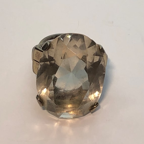 Quartz Sterling Silver Ring, Sterling Silver Large Qu… - Gem