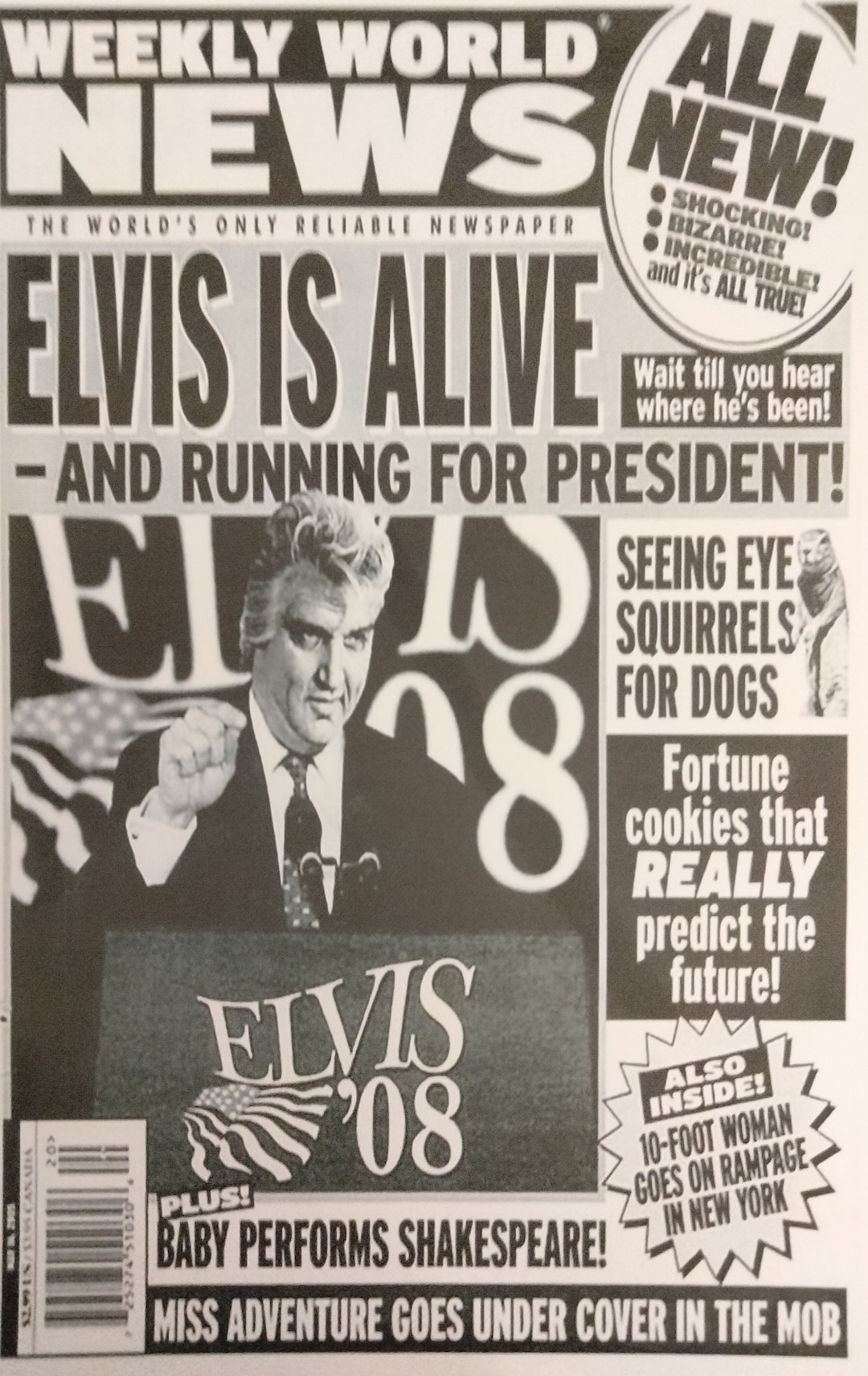 ELVIS RUNNING for President Weekly World News Cover Laminated Print - Etsy