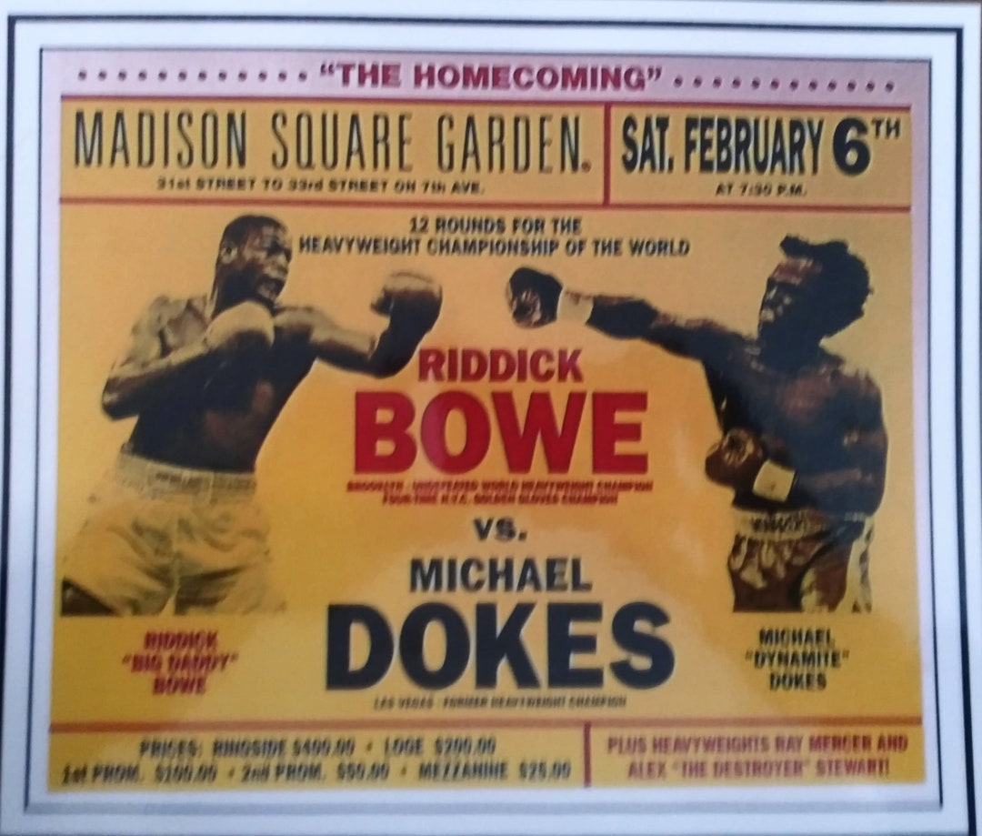 Riddick BOWE Vs Michael DOKES Fight Poster Laminated Print - Etsy