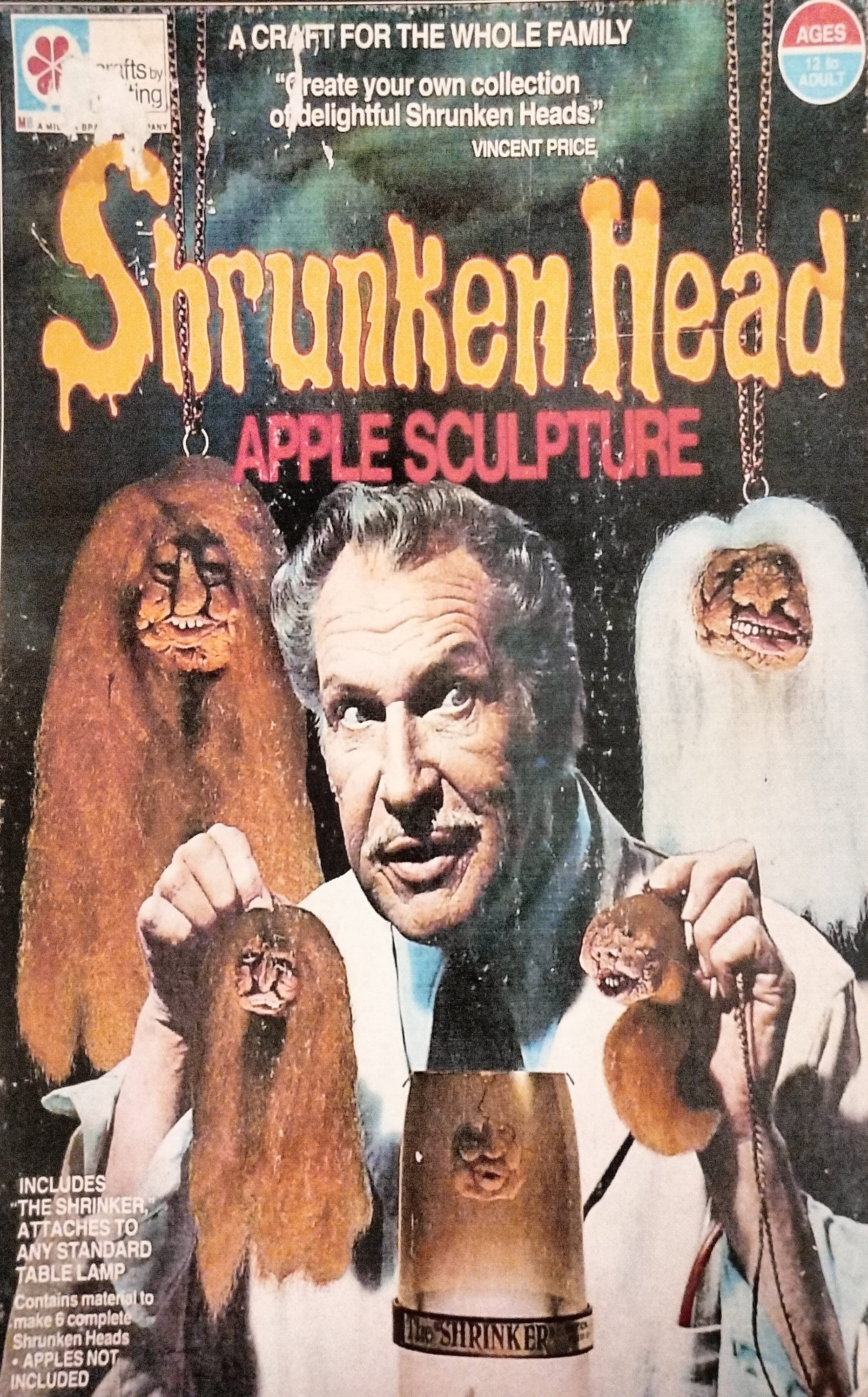 VINCENT PRICE Shrunken Head Apple Sculpture 11x17" Laminated Print - Etsy